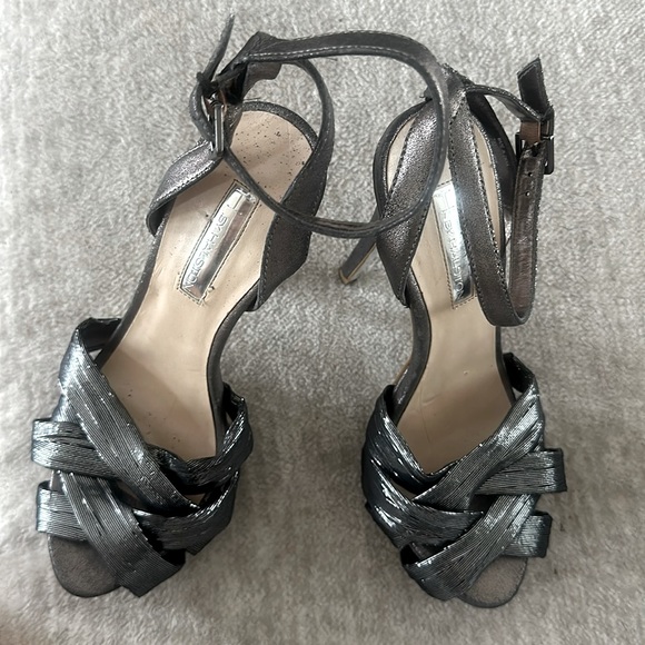 H by Halston | Shoes | H By Halston Heels Gray And Silver | Poshmark